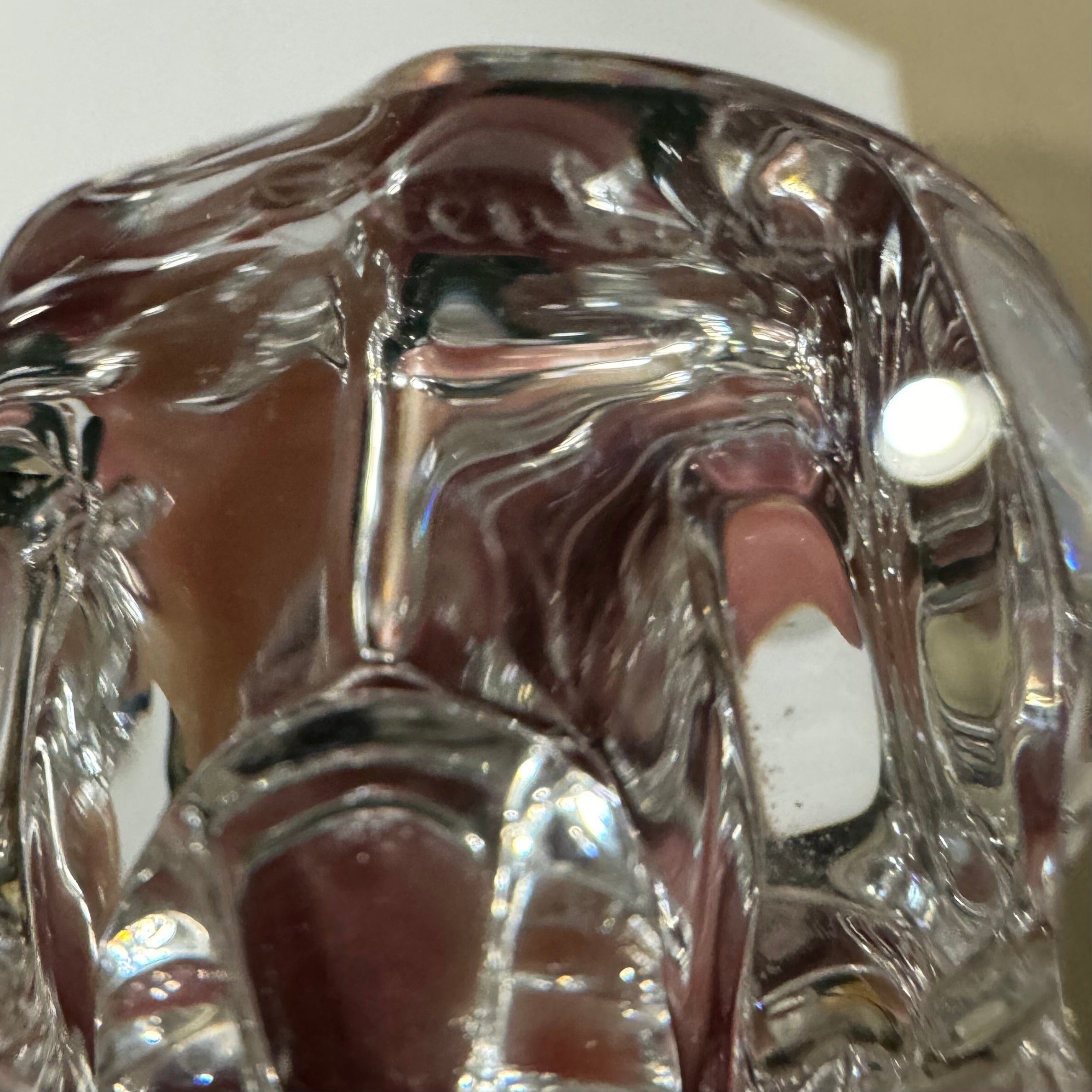 Steuben Lion Crystal Hand Cooler Signed Steuben Vintage American ...