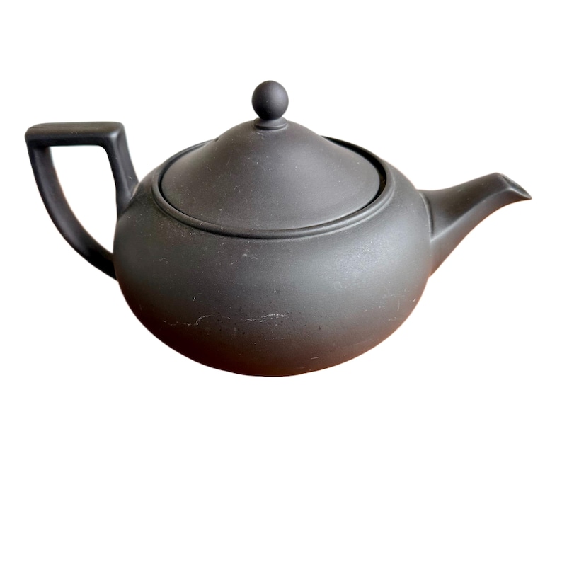 Vintage Wedgwood Black Basalt Tea Set – Matte English Stoneware ...