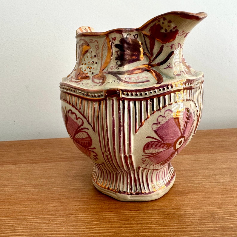 Pink Lustre Pitcher / Jug From the 1820s Antique English Lustreware ...