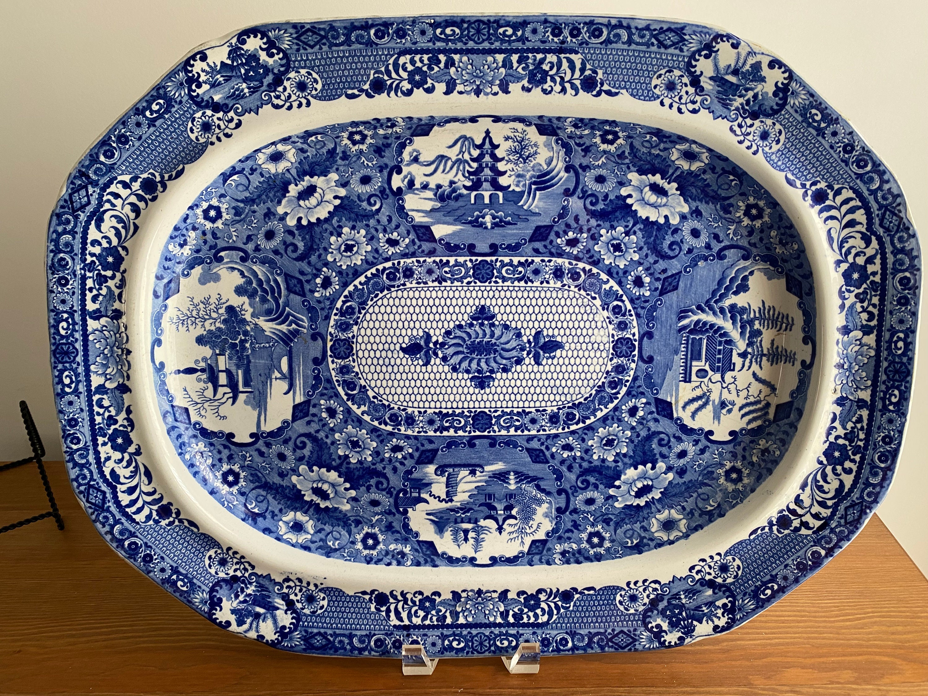 Rare Copeland Spode Net Pattern Platter Circa 1815 Antique - Etsy