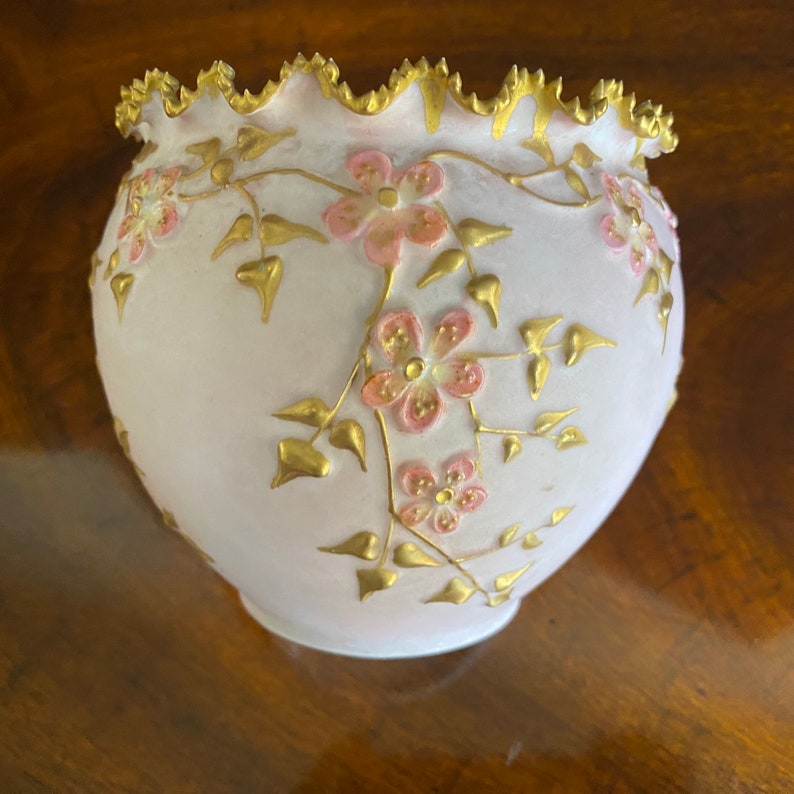 Antique Lotus Ware Pink Vase Circa 1883 KTK Lotus Ware With Free ...