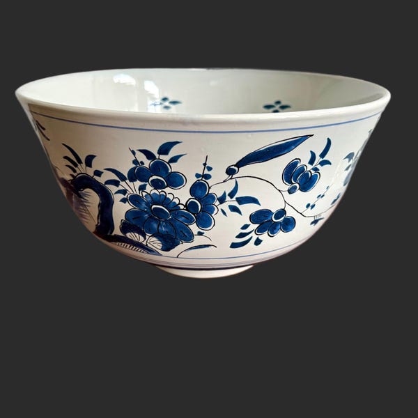 Large Delft Bowl Williamsburg Restoration Made in Holland Circa 1980 ...