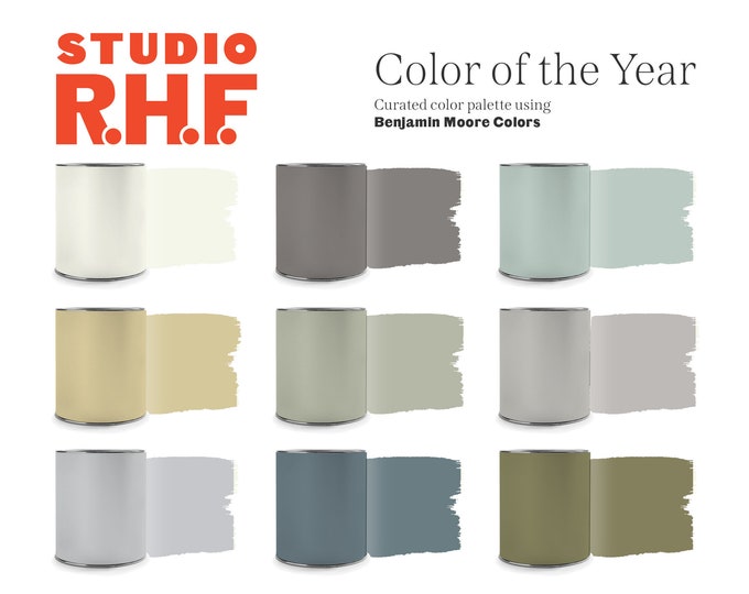 2022 Color of the Year Paint Color Scheme, Premade Paint Palette ...