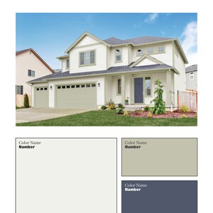 Exterior House Color Options, Color Consultation Service, 4 Color ...