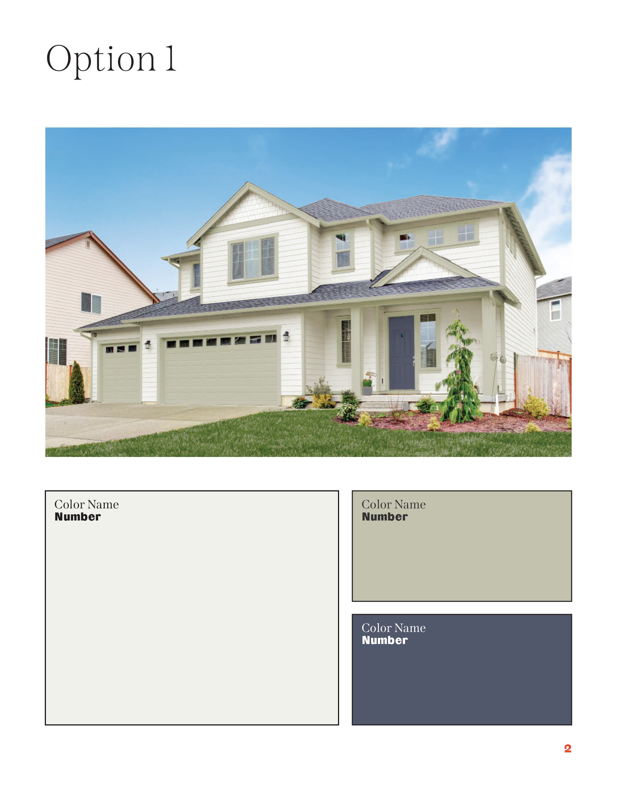 Exterior House Color Options, Color Consultation Service, 4 Color ...