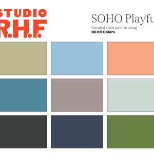 BEHR Interior Paint Color Palette Boho Palette SOHO Playful - Etsy