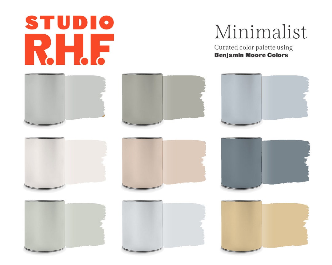 Benjamin Moore Minimalist Interior Home Paint Scheme, Mid Century ...