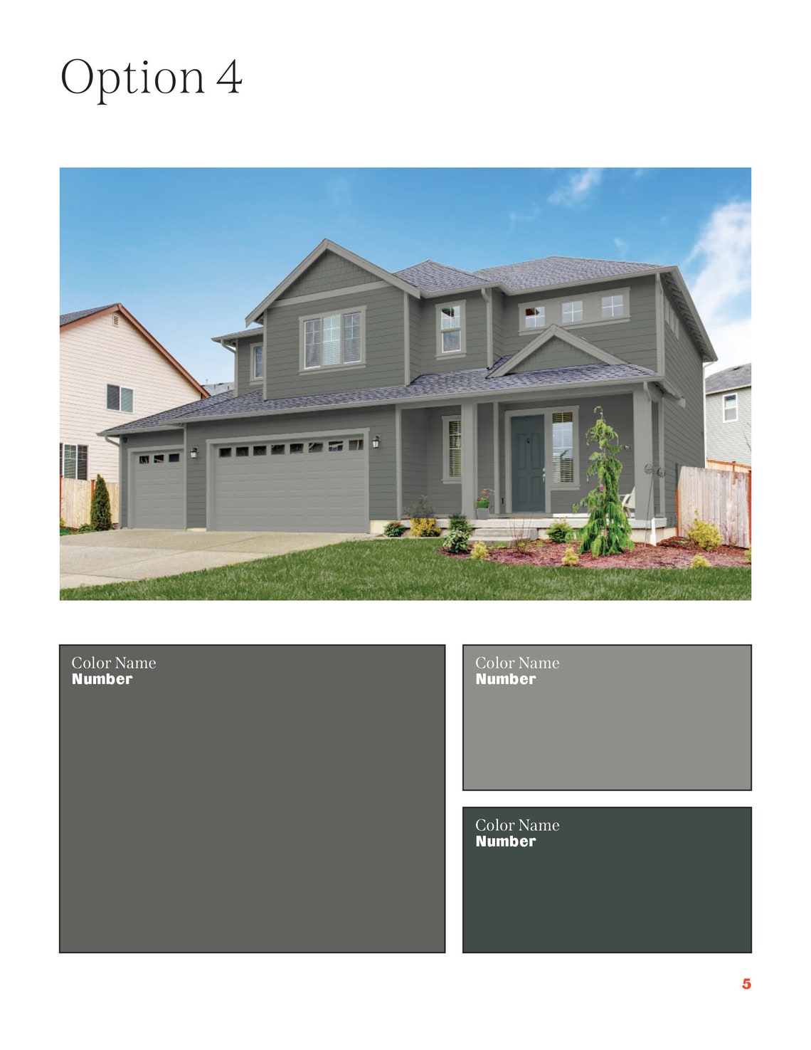 Exterior House Color Options, Color Consultation Service, 4 Color ...