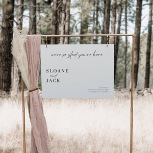 Landscape Wedding Welcome Sign Download, Were so Glad Youre Here Sign ...