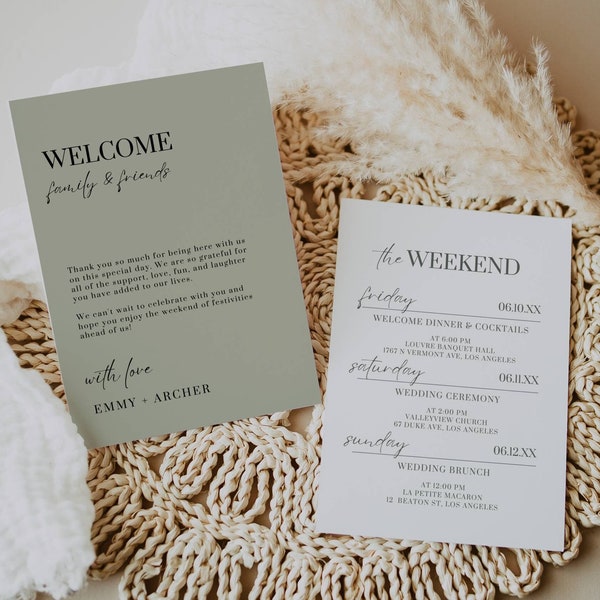 Wedding Welcome Note - Etsy