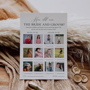 Guess the Age of the Bride and Groom Game, How Old Where They Photo ...