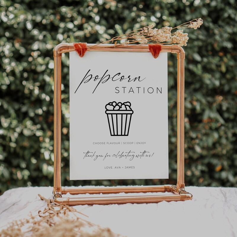 Popcorn Sign - Etsy