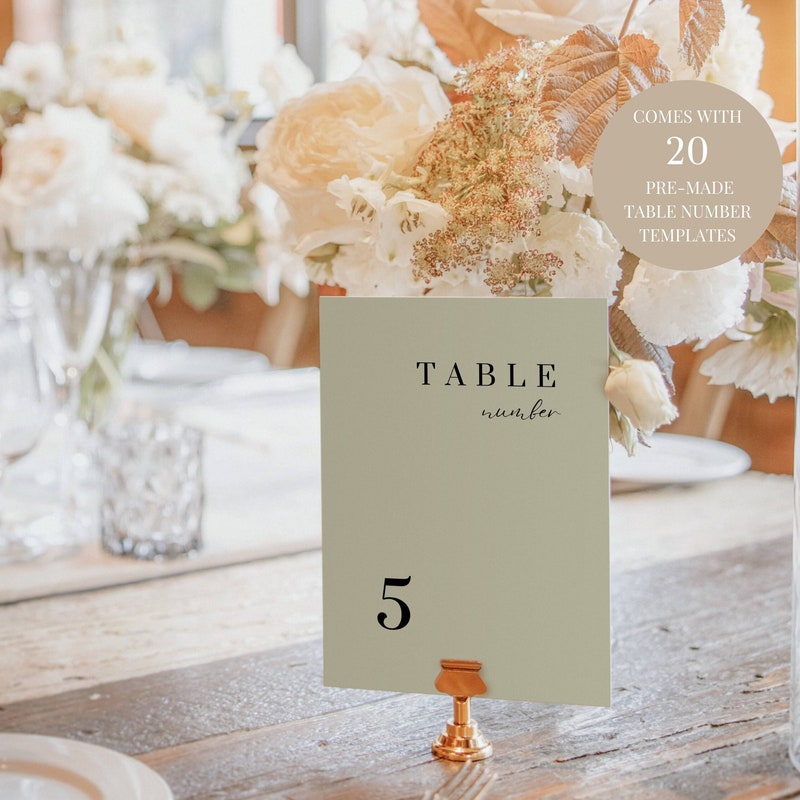Table Numbers Printable - Etsy