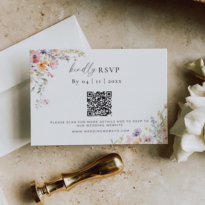 Wild Flower Rsvp Cards - Etsy