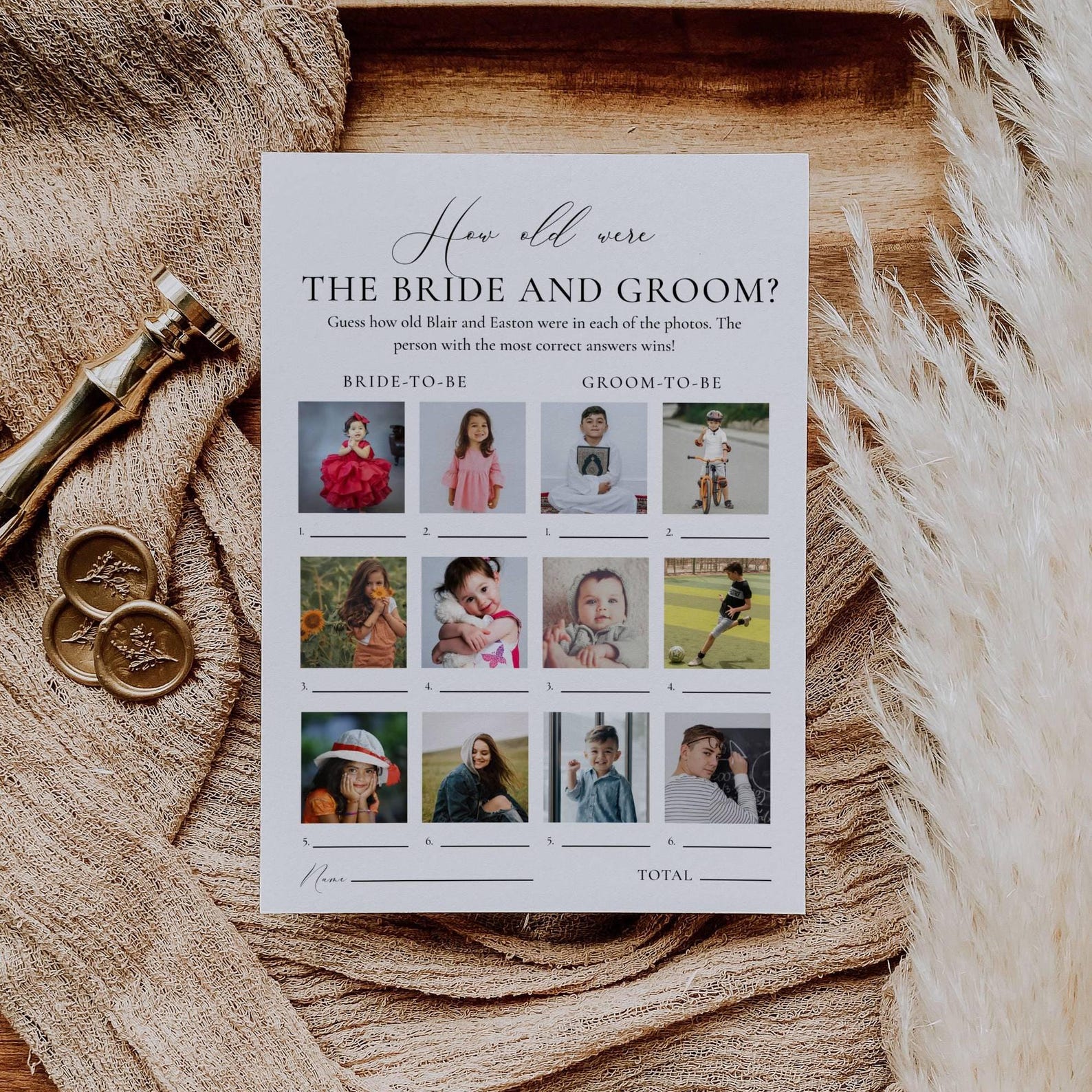 Guess the Age of the Bride and Groom Game, How Old Where They Photo ...