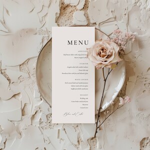 Menu and Thank You Note, Wedding Thank You Card With Qr Code, Reception ...