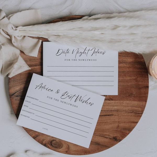 Wedding Advice Cards For Bride Etsy