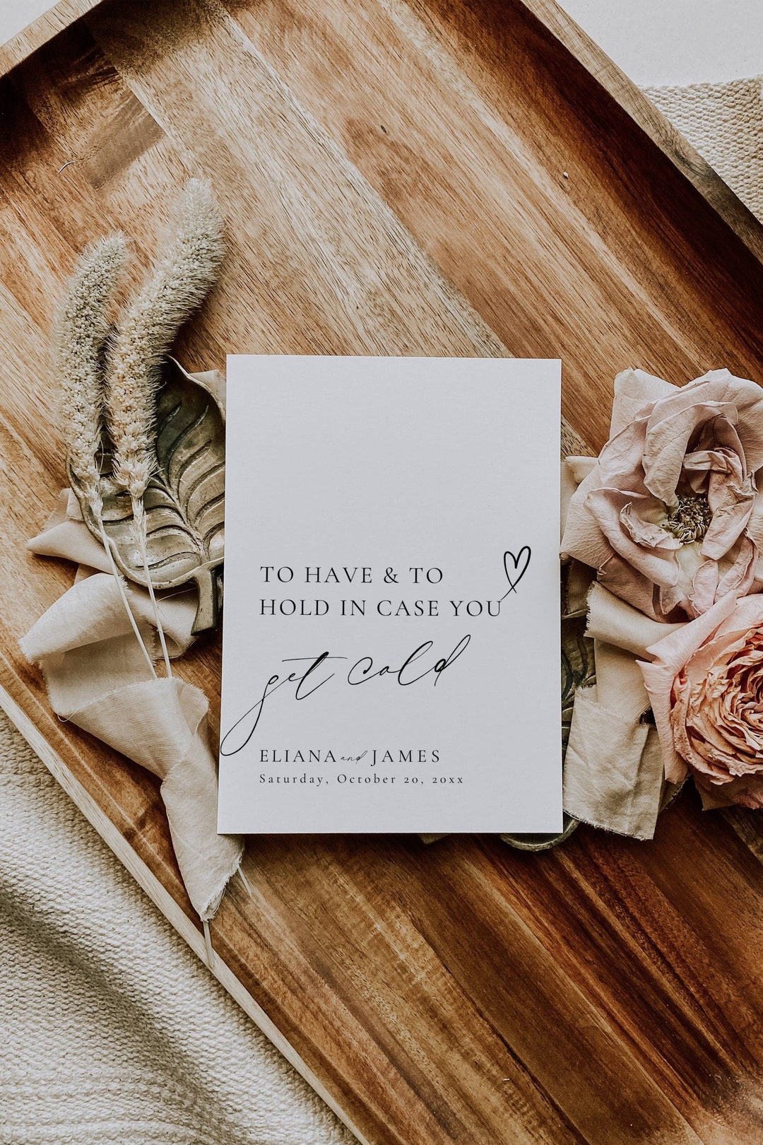 Minimal Wedding Blanket Sign Template, Modern Blanket Sign for ...