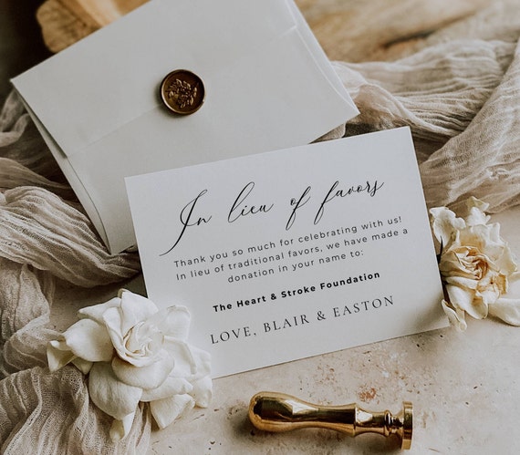 Wedding Contribution Cards