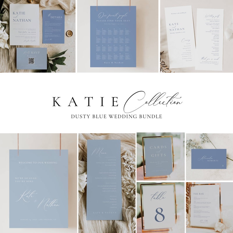 Dusty Blue Signage Bundle - Etsy
