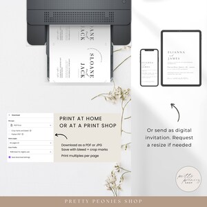 Minimalist Wedding Invitation Bundle Qr Code, Minimal Invitation ...