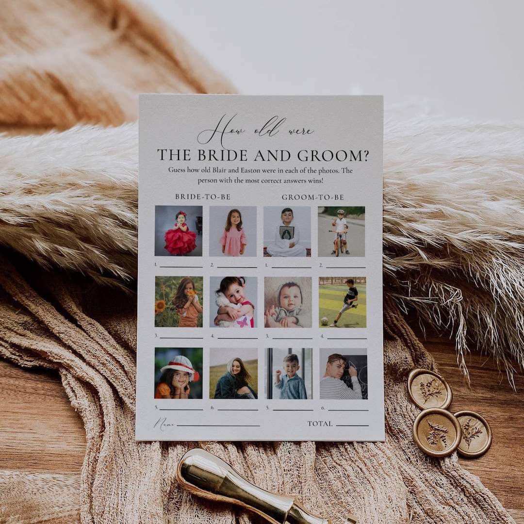 Guess the Age of the Bride and Groom Game, How Old Where They Photo ...