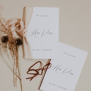His Vows Book, Custom Wedding Vows Template, Printable Marriage Vows ...
