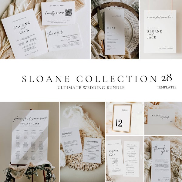 Wedding Signage Bundle Template - Etsy