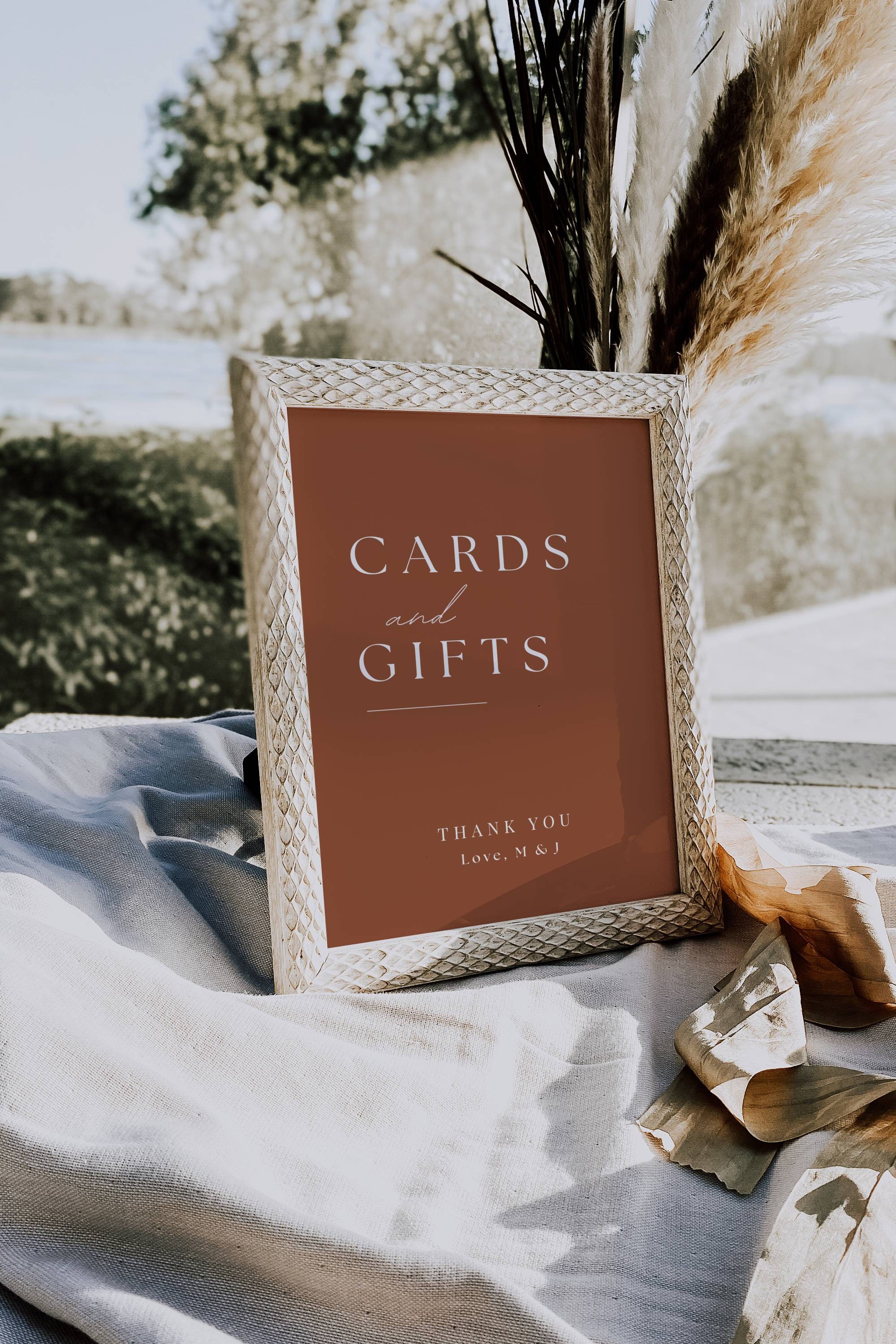 Terracotta Cards and Gifts Sign | Boho Wedding Presents Sign INSTANT ...