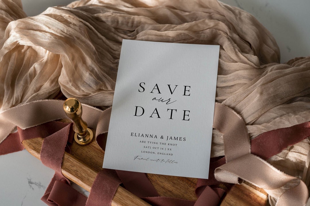 Minimal Save Our Date Invitation Digital Download, Modern Save the Date ...