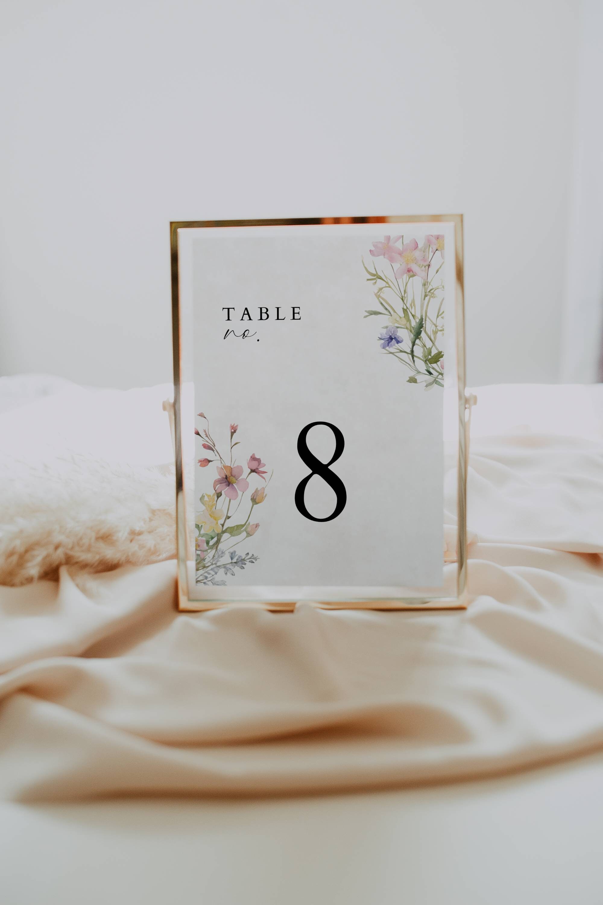 Wildflower Table Number Signs Wedding, Garden Flowers Table Cards ...
