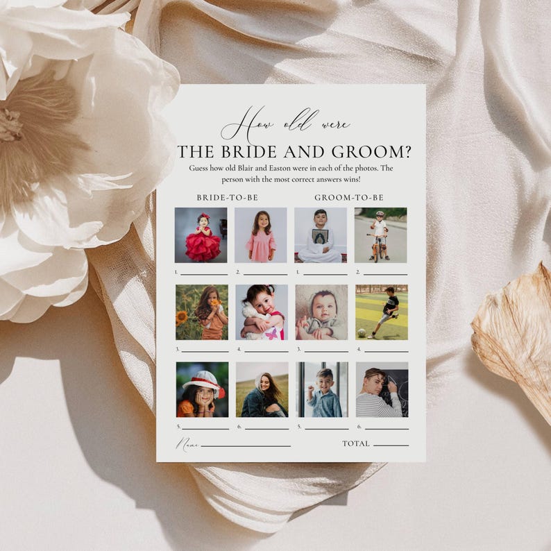 Guess the Age of the Bride and Groom Game, How Old Where They Photo ...