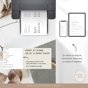 Micro Wedding Invite Suite TEMPLATE Intimate Wedding Invitation Set ...