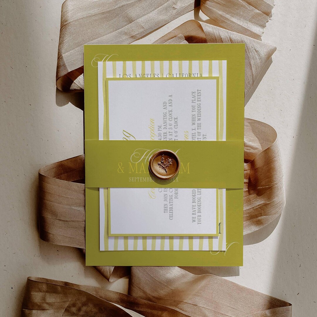 Island Citrus Belly Band Template, Chartreuse Belly Band Design for 5x7 ...