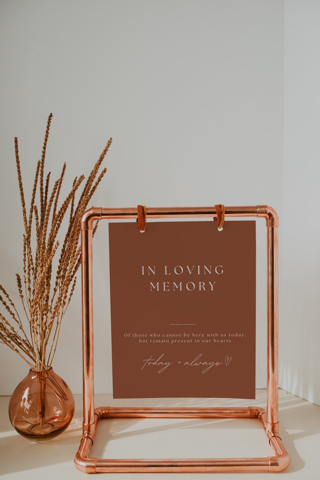 Boho Rust in Loving Memory Wedding Sign, Terracotta Memorial Sign ...