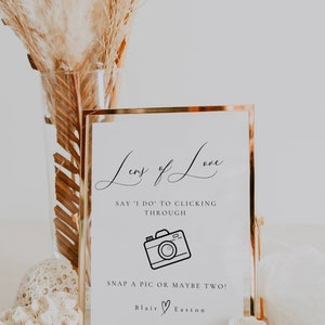 Disposable Camera Wedding Sign, Capture the Love Sign, Modern Photo ...