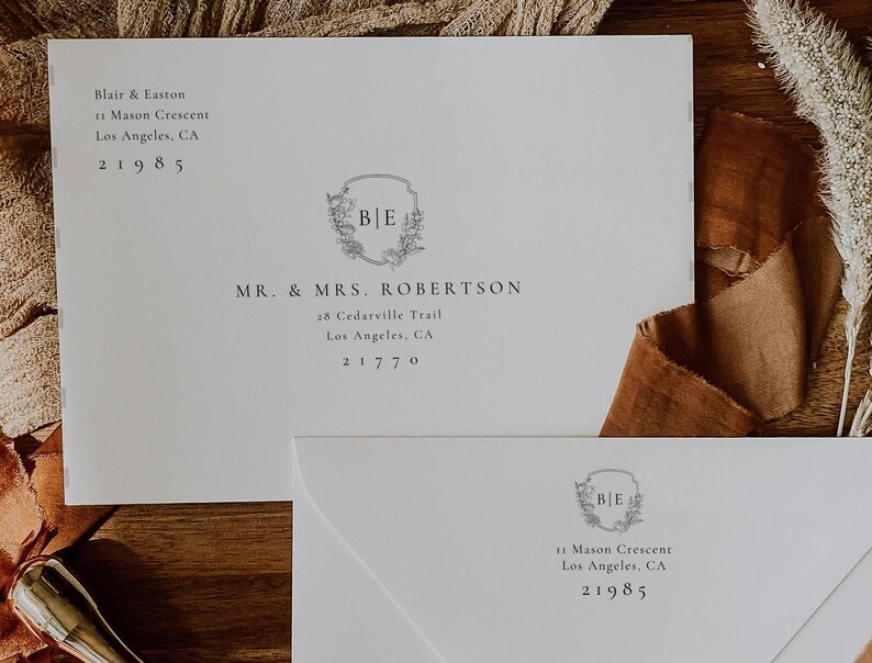 Wedding Envelope Addressing Template, A7 Envelope Address Label ...