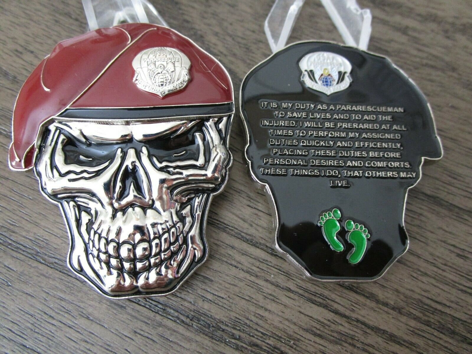 USAF Special Forces Pararescue Creed PJ S Maroon Beret Skull - Etsy