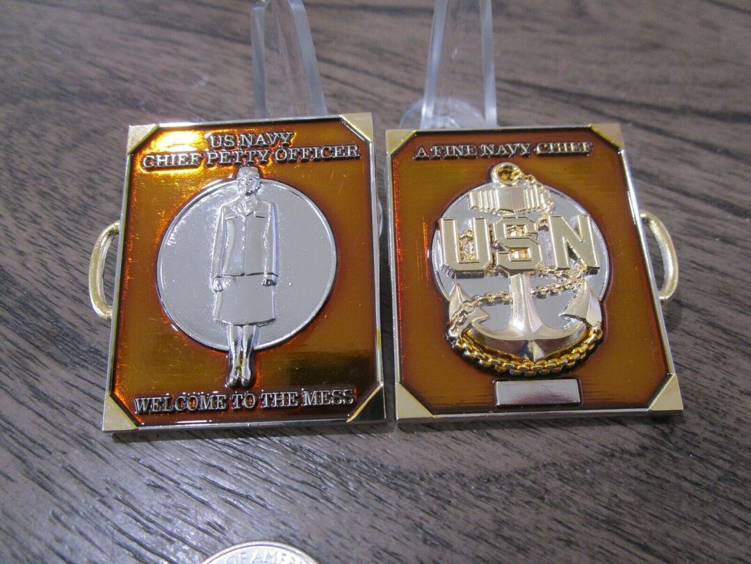 United States Navy Female Chief 's Charge Book USN CPO Challenge Coin ...