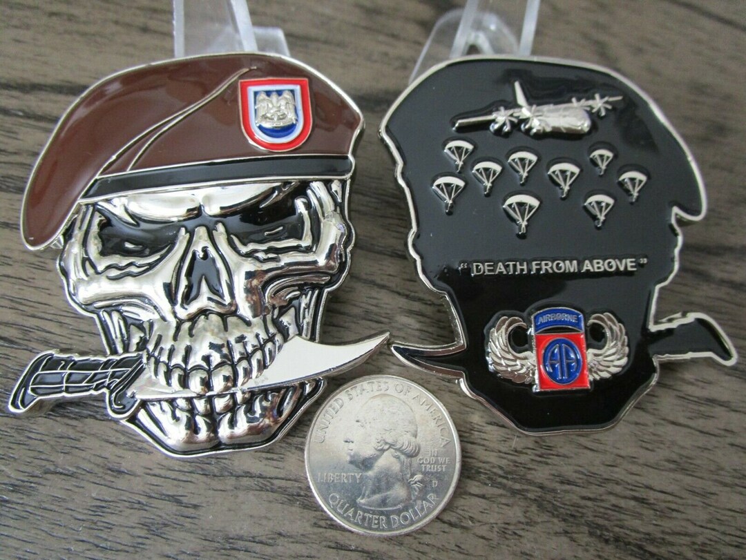 US Army 82nd Airborne Division Beret Skull Death From Above - Etsy Ireland