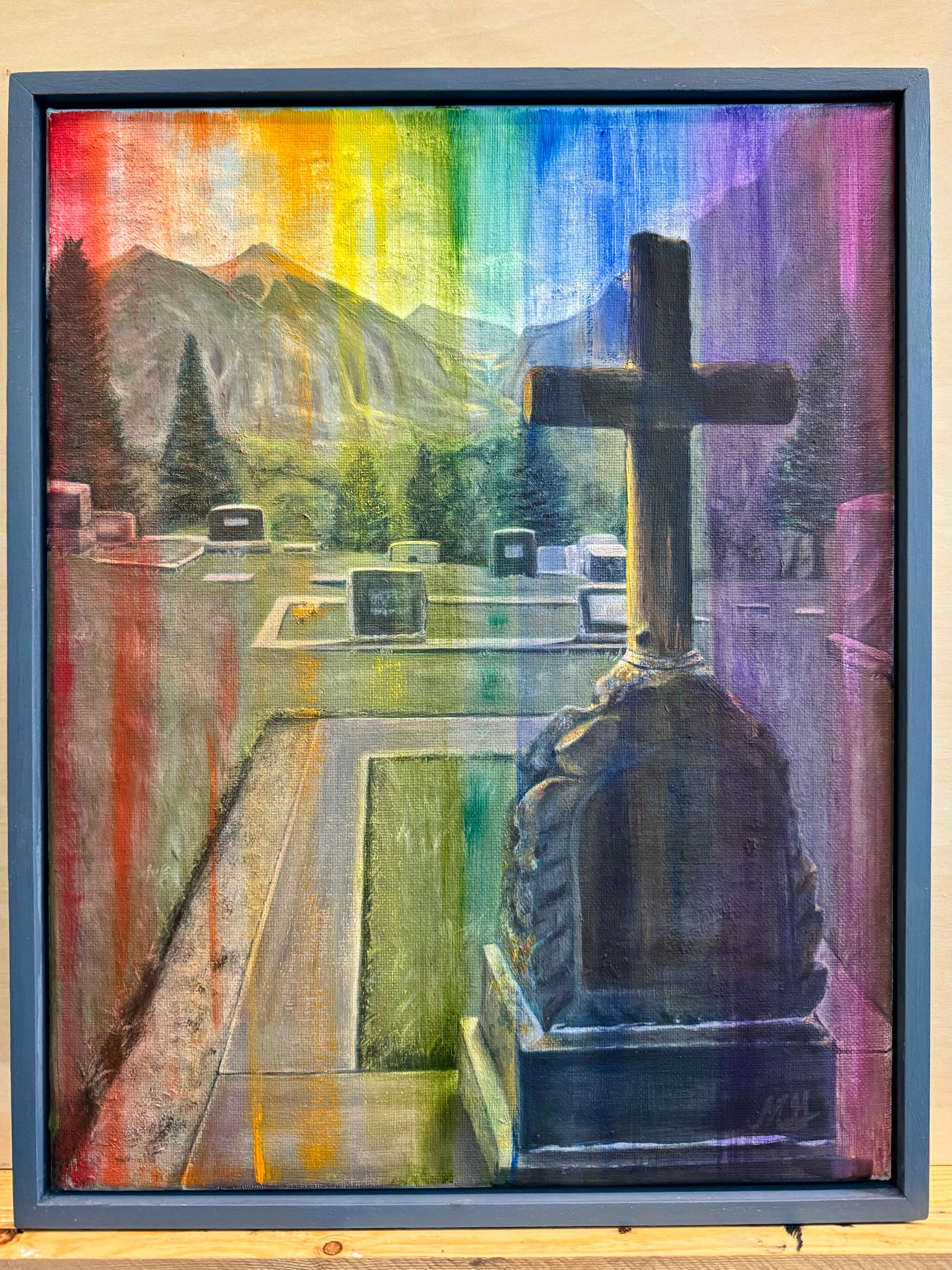 Telluride Cemetery Rainbow Oil Painting, by Marissa Gudal - Etsy