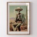 Wild West Remains / Retro Skeleton Cowboy Art, Western Wall Art, Cowboy ...
