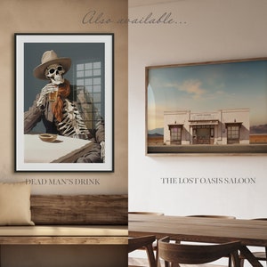 Bony Bandit / Retro Skeleton Cowboy Art Western Wall Art - Etsy