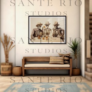 Wild West Remains: Retro Skeleton Cowboy Skull Art Print - Etsy