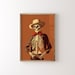 Bony Bandit / Retro Skeleton Cowboy Art, Western Wall Art, Cowboy Retro ...