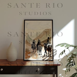 Canyon Shadows / Abstract Western Wall Art, Desert Landscape Print ...