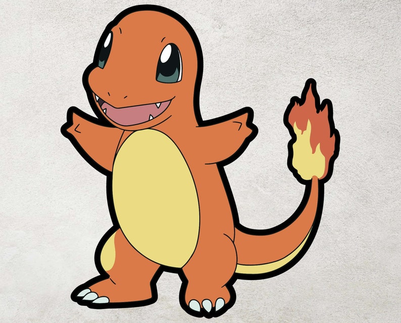 Charmander Pokemon SVG DXF PNG File Cut File for Cricut and - Etsy ...