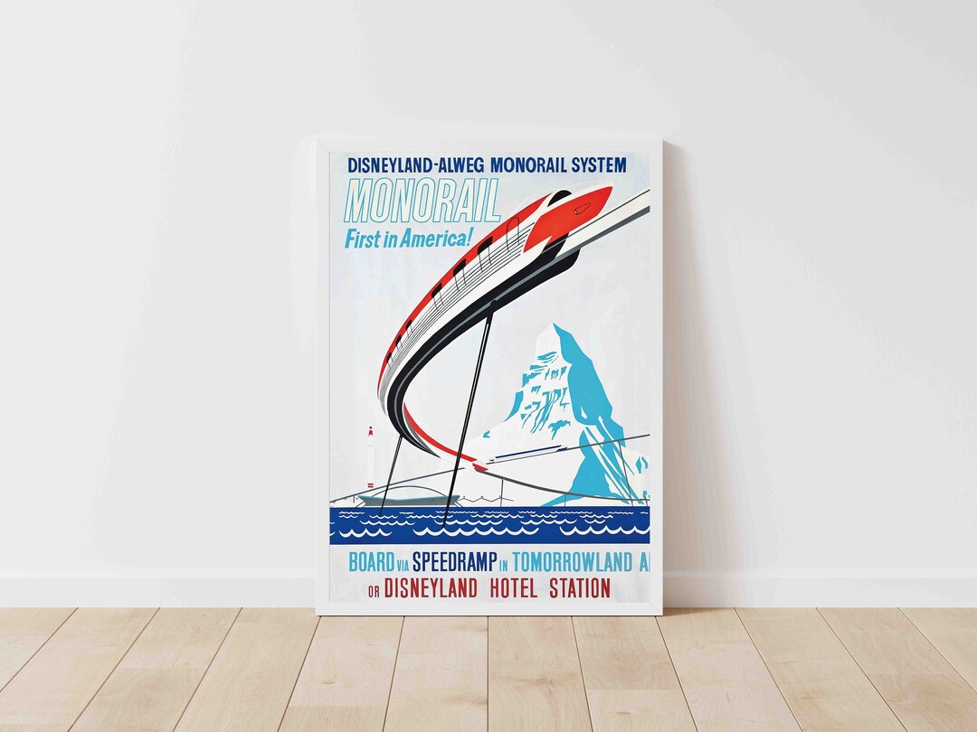 Monorail American USA Train Travel Mountain Pass Train Railway Vintage ...