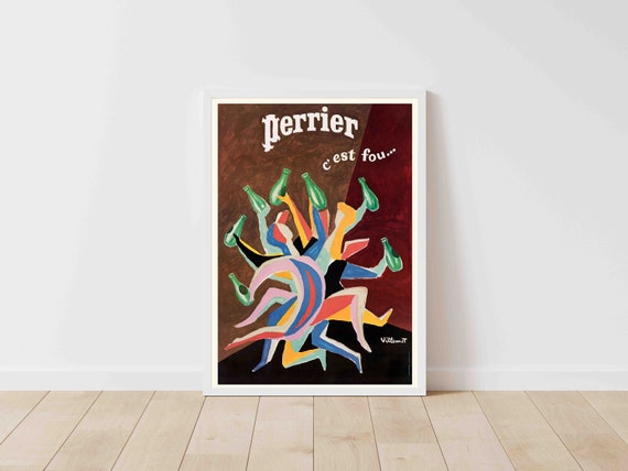 Perrier Retro Vintage Food and Drink Poster Framed/unframed - Etsy