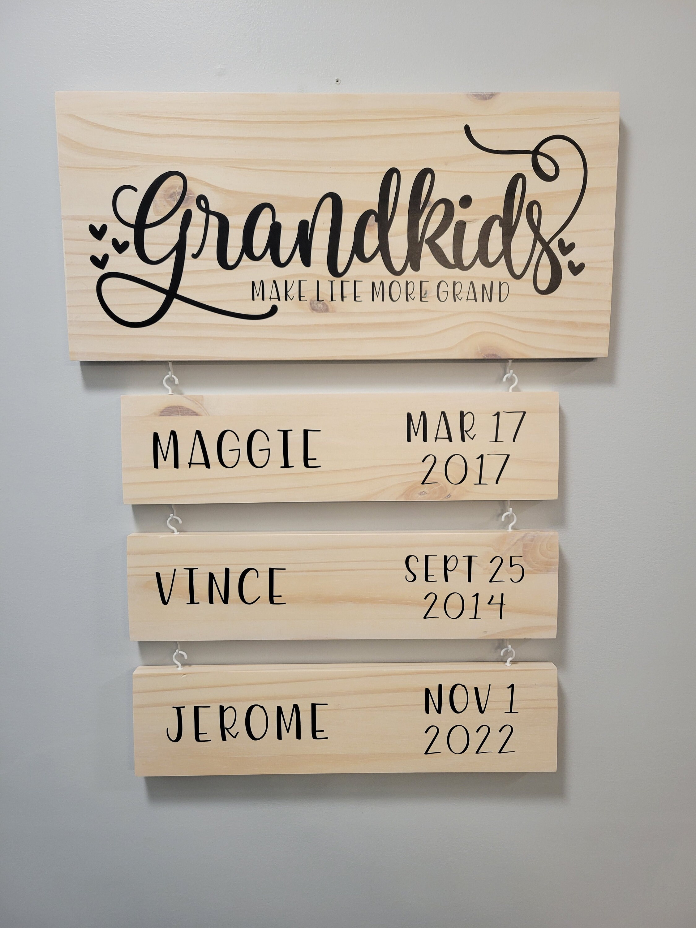 Personalized Grandchildren Sign: Custom Grandparent Gift, Names ...